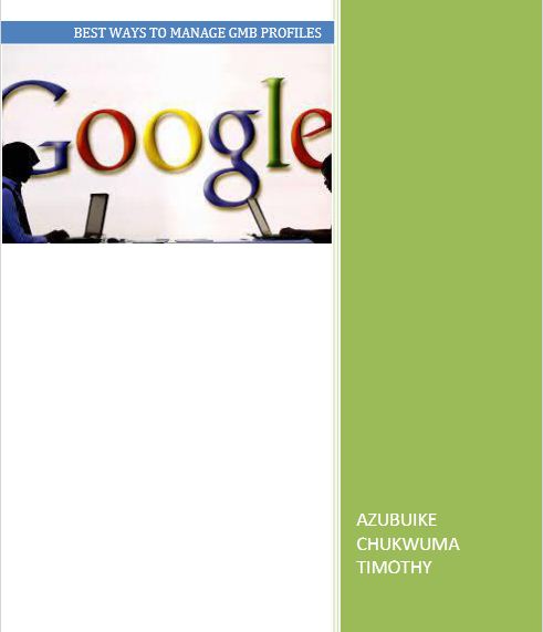 Buy Best ways To Manage GMB Profile by Azubuike Chukwuma Timothy on Selar