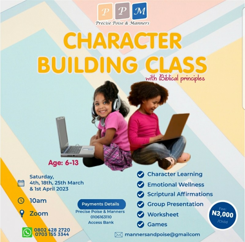 Buy Character Building virtual class for Pre-teens by Titilola Olufemi ...