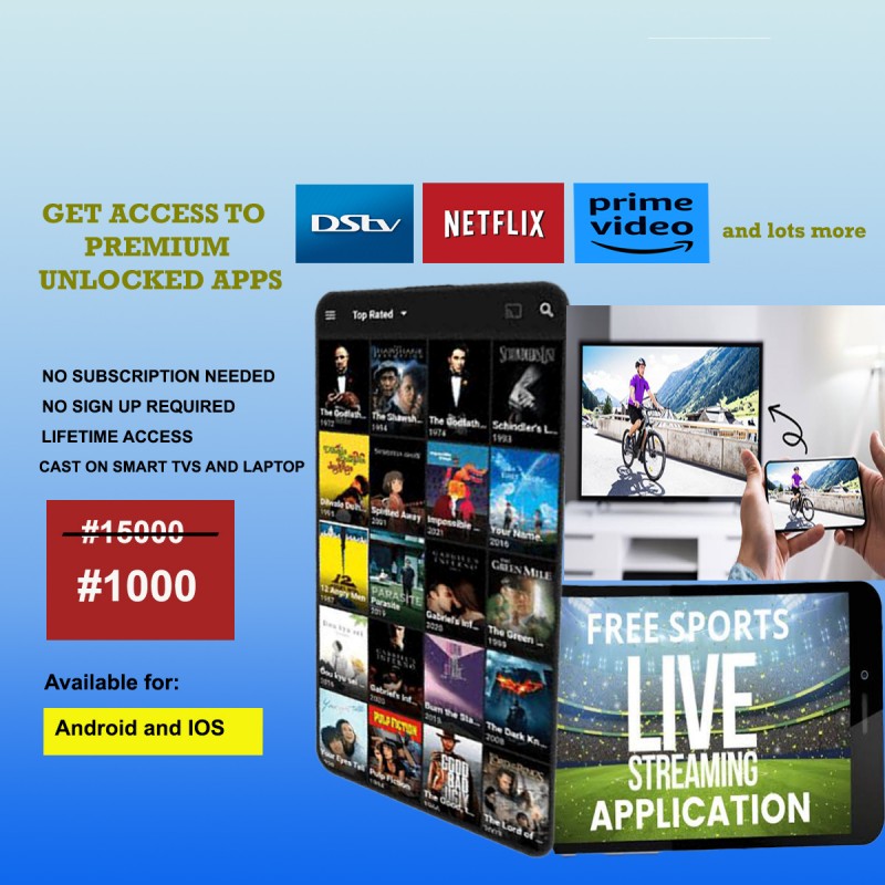 Buy ALL PREMIUM TV UNLOCKED APPS by Trendie_deals on Selar