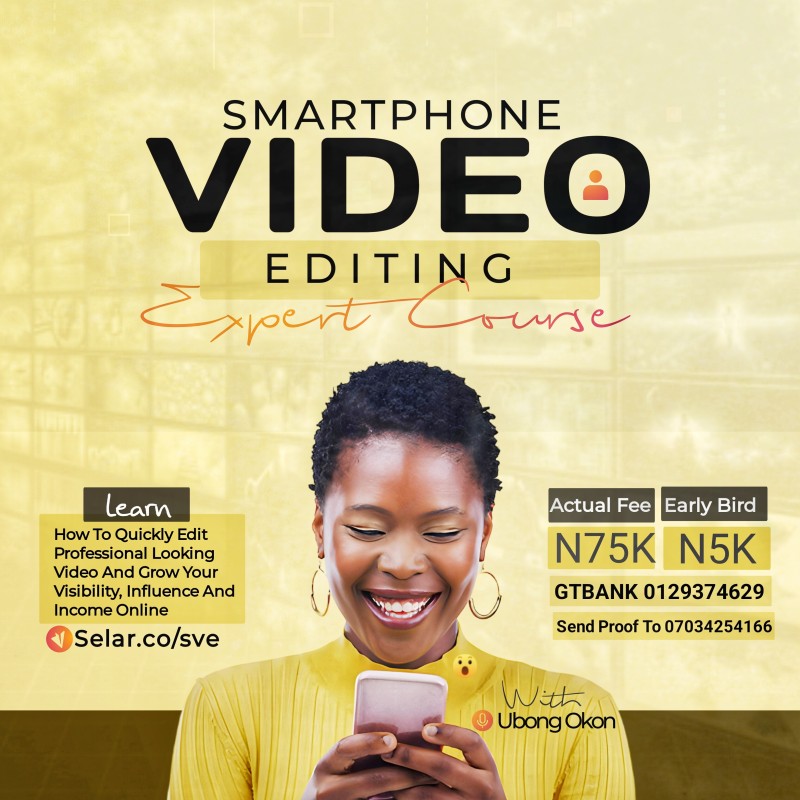 Buy Smartphone Video Editing Expert Course by ubong Okon on Selar