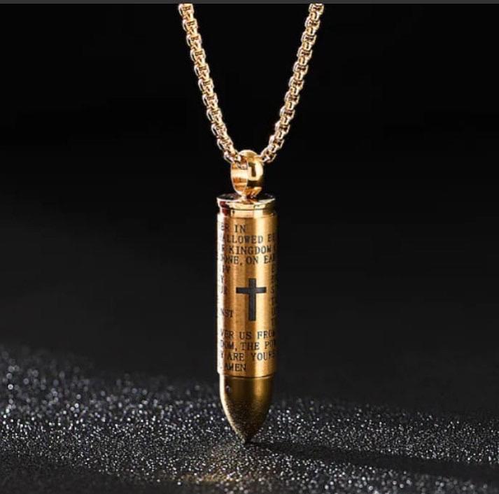 Buy Male Gold Bullet Pendant Necklace by UC Jewelry & Accessories on Selar