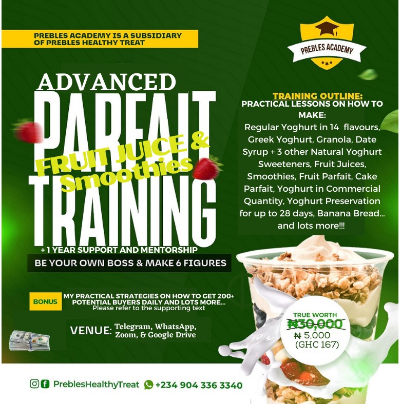 Buy ADVANCED YOGHURT AND PARFAIT BUSINESS COURSE by PREBLES HEALTHY ...