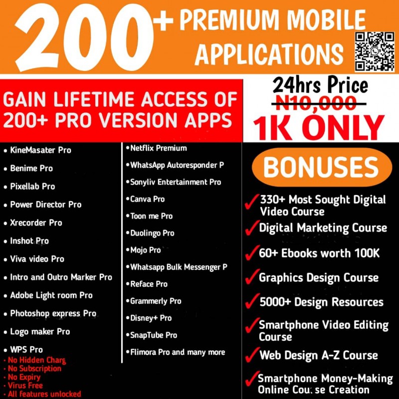 Buy 200+ Premium Apps by Unic Stores on Selar