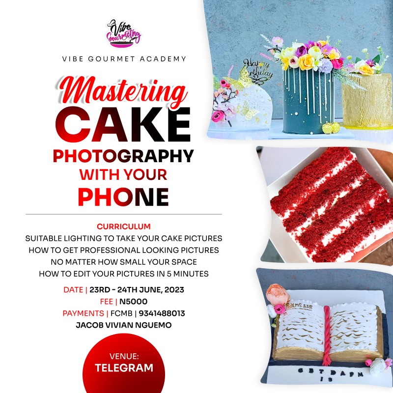 Buy Mastering Cake Photography by Vibe School of Pastry and Culinary Arts on Selar