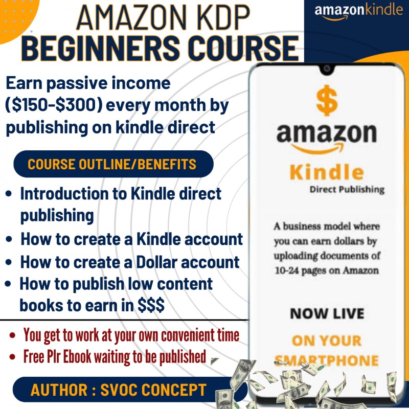 Buy AMAZON KDP BEGINNERS COURSE by S V O C CONCEPT on Selar