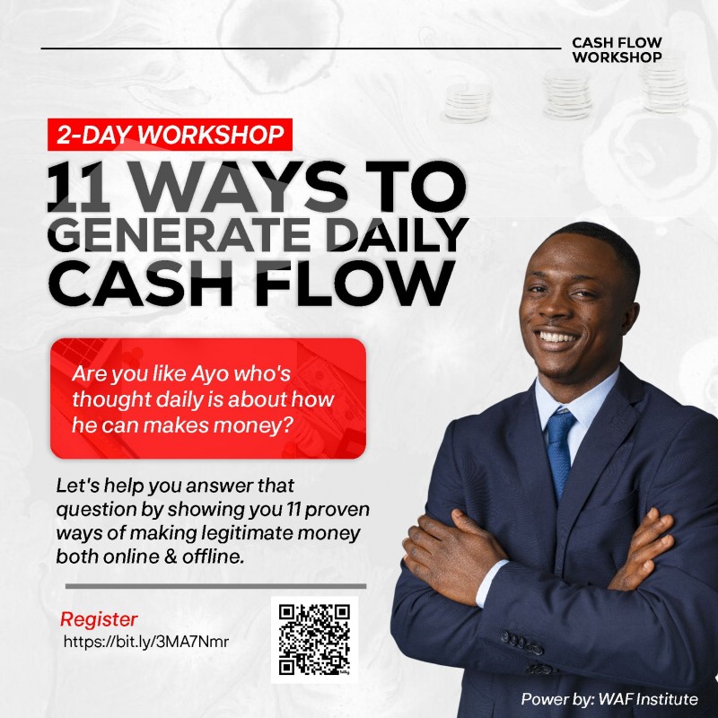 Buy 11 WAYS TO GENERATE DAILY CASH FLOW by WAF INSTITUTE on Selar