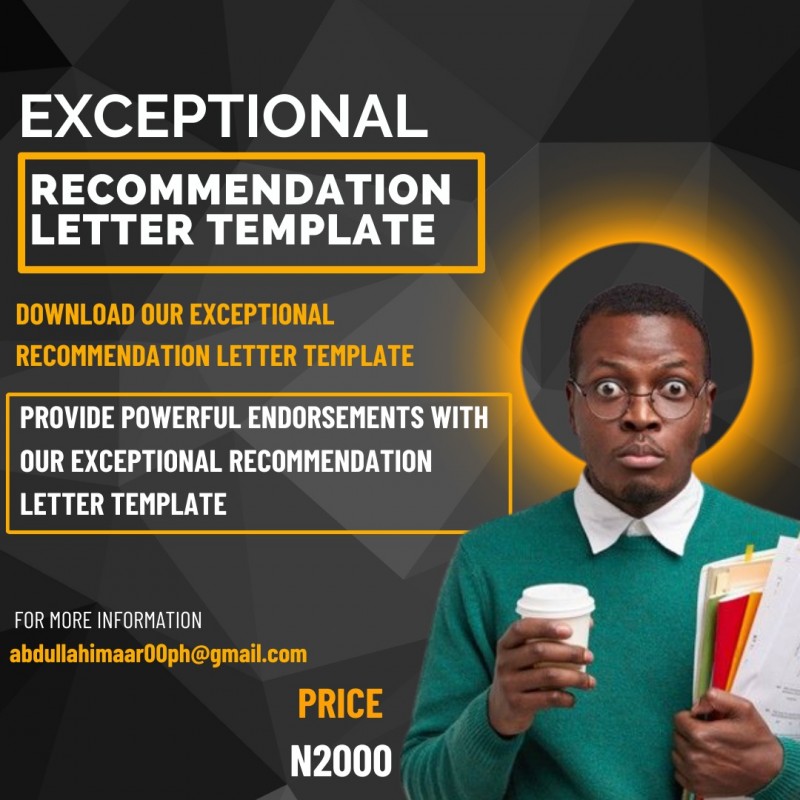 Buy Exceptional Recommendation Letter Template by Wize Publications on ...