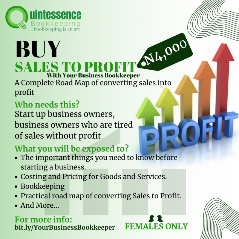 Buy SALES TO PROFIT by Masturah Olowoyo on Selar