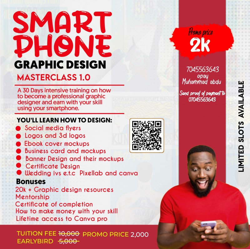 Buy Smartphone Graphic Design Masterclass by Yaro Graphics on Selar