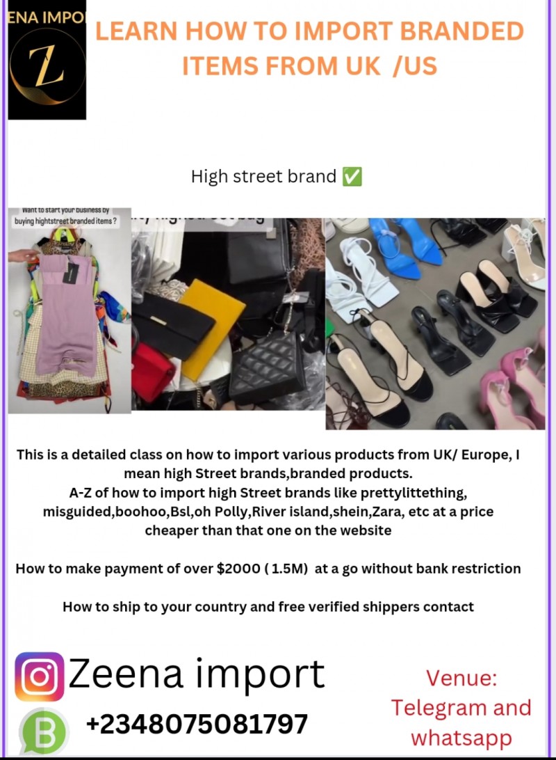 Buy High street Brand Importation by Zeena import on Selar