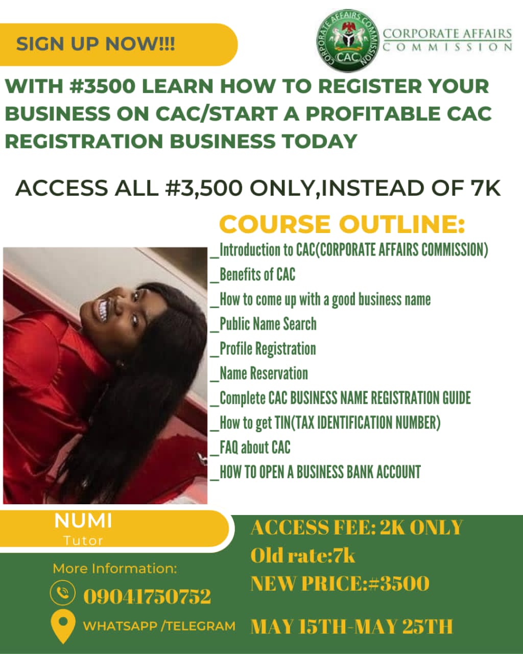 Buy CAC and TIN REGISTRATION TRAINING by Ogunjinrin ANUOLUWAPO on Selar