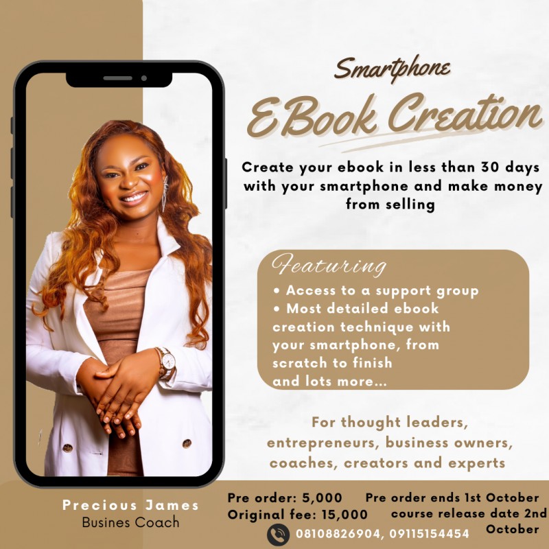 Buy Smartphone Ebook Creation Course by Precious James on Selar