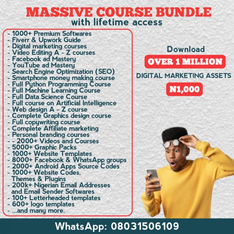 Buy MASSIVE COURSE BUNDLE by ABIODUN ADELU on Selar