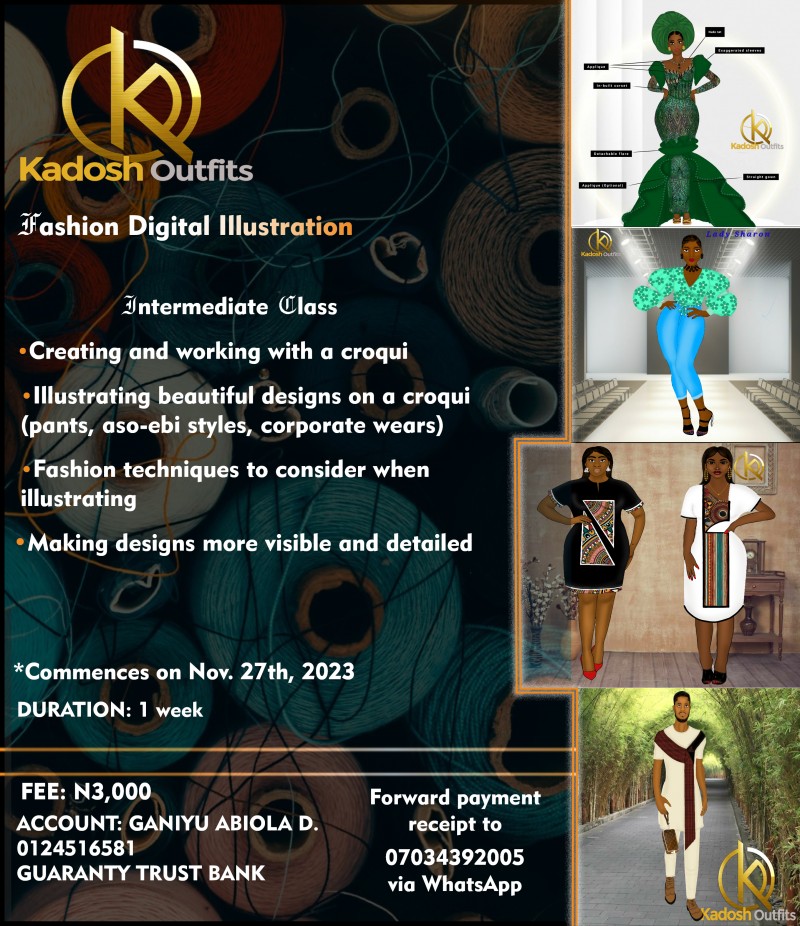 Buy Digital Fashion Illustration (Intermediate Class) by Kadosh Outfits ...