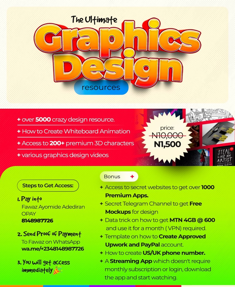 Get The Ultimate Graphics Designers Resource by Al-Ameen Opeyemi Adediran on Selar