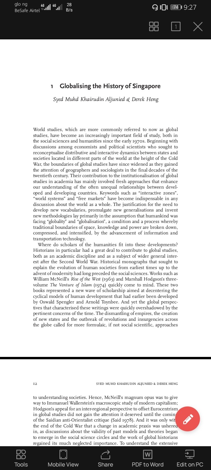 Buy Globalising the History of Singapore by Abubakar Abubakar Usman on Selar