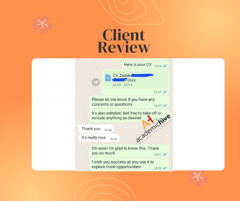 Buy CV Revamp Service by Academic Hive on Selar