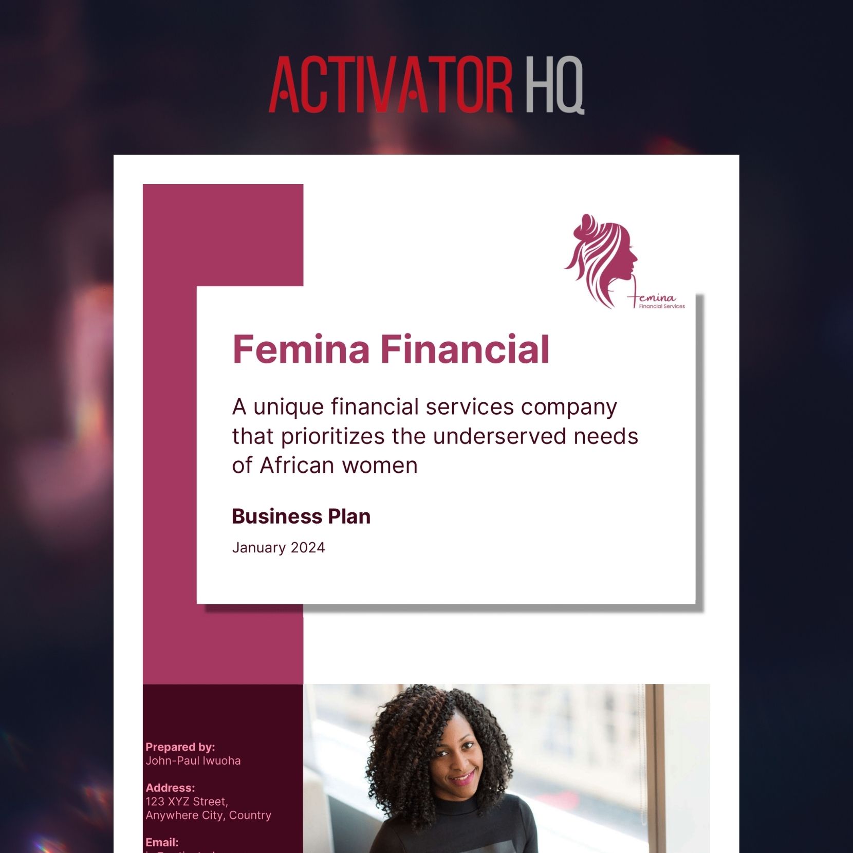 Buy Financial Services Company Business Plan: Femina Financial by ...