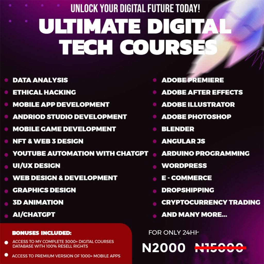Buy MOST COMPLETE DIGITAL COURSES BUNDLE (For All Digital Fields) by ...