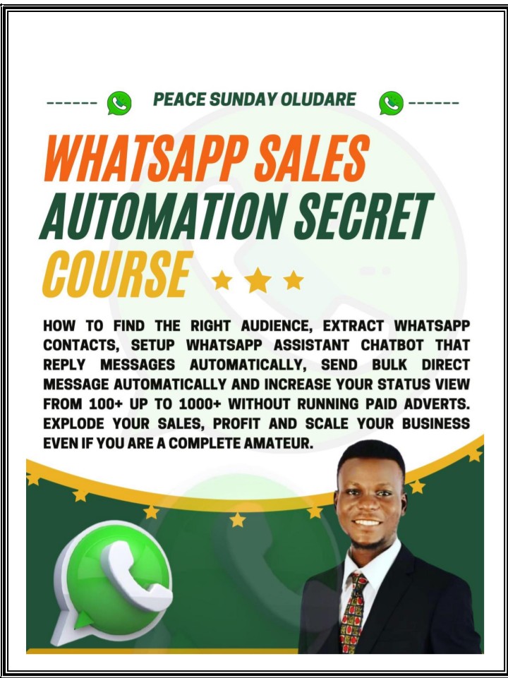 Buy WHATSAPP SALES AUTOMATION SECRET COURSE by ADS COLLEGE on Selar