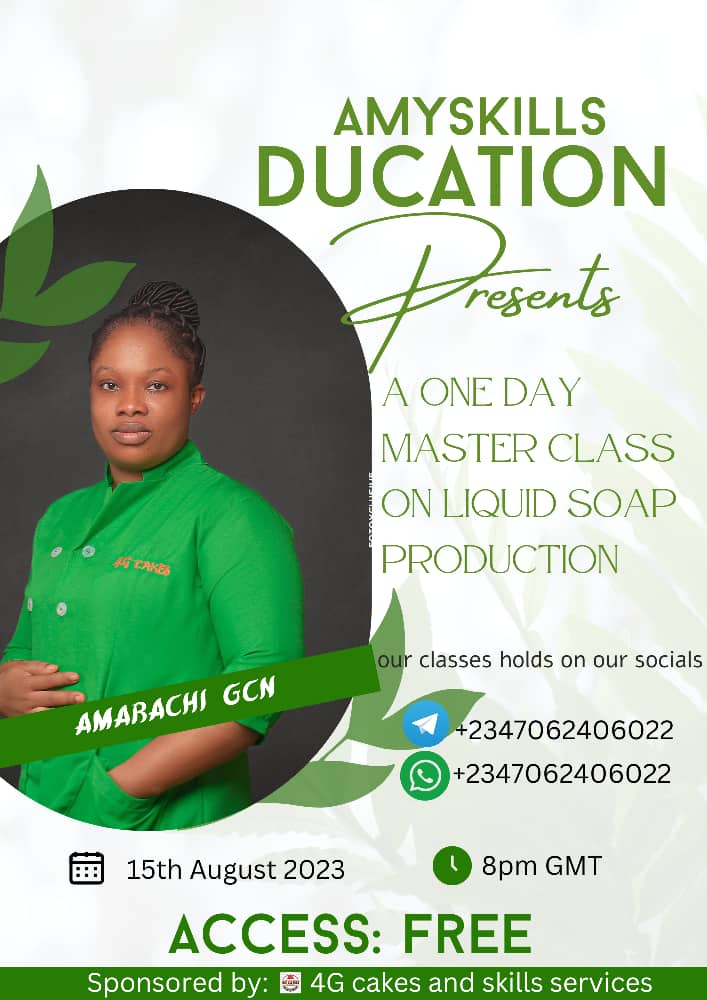 Get Master Class on Liquid Soap production. by Amarachi Grace Chibuzor ...