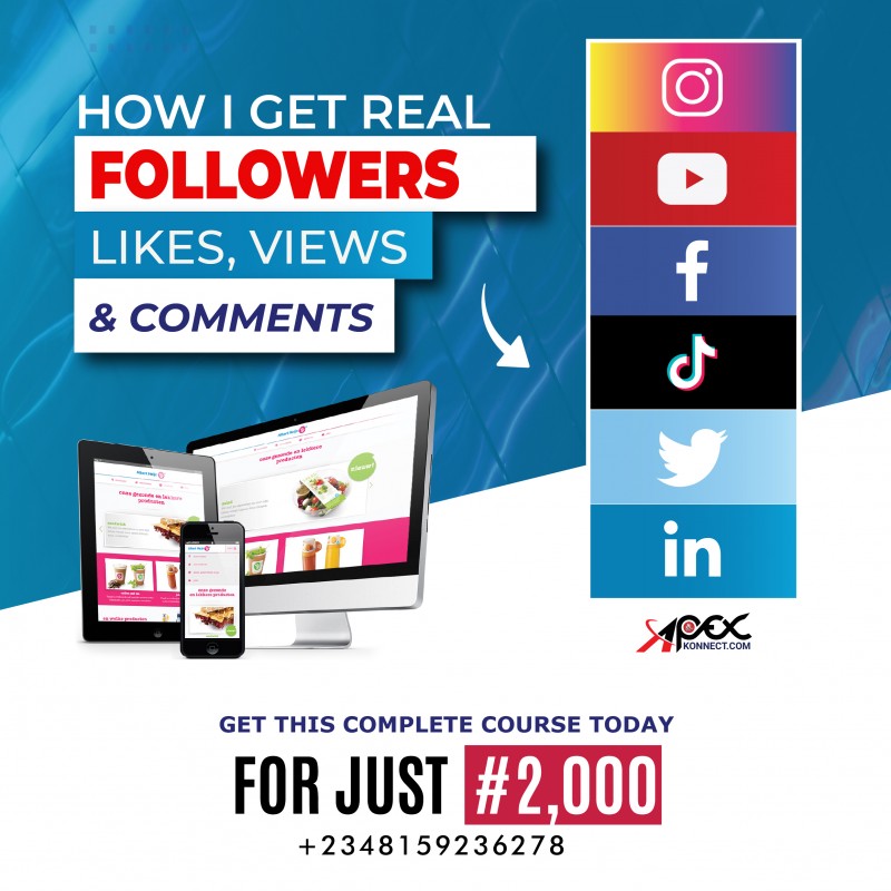 Buy Learn How to Get Real Followers, Likes, Views & Comments. by ...