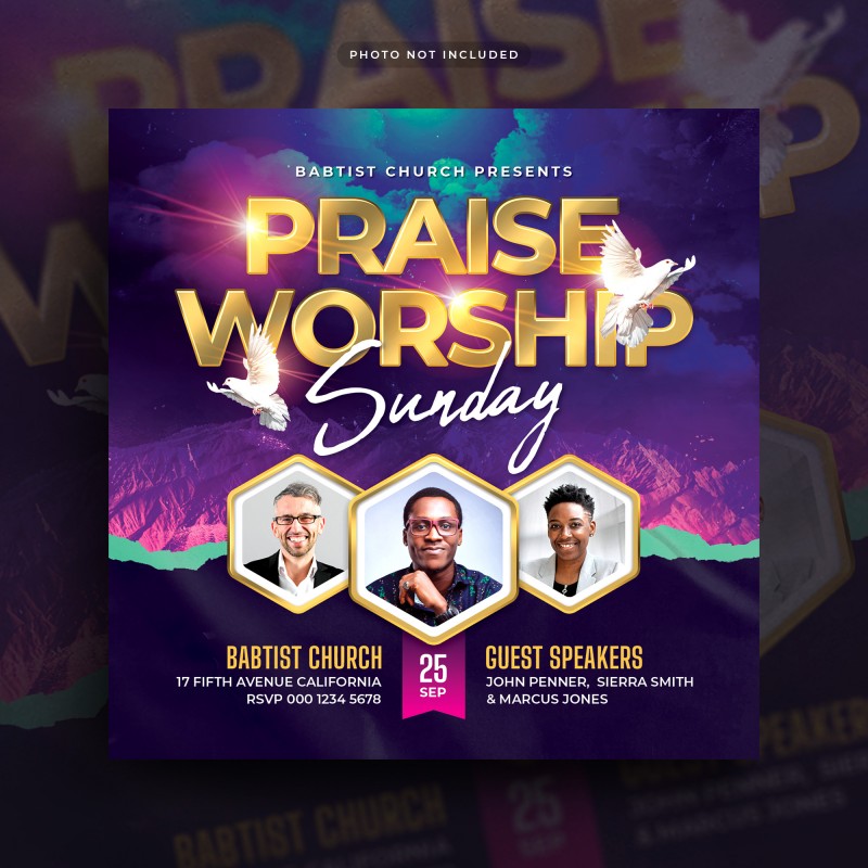 Buy praise and worship flyers by Dalphus Graphics And Designs on Selar