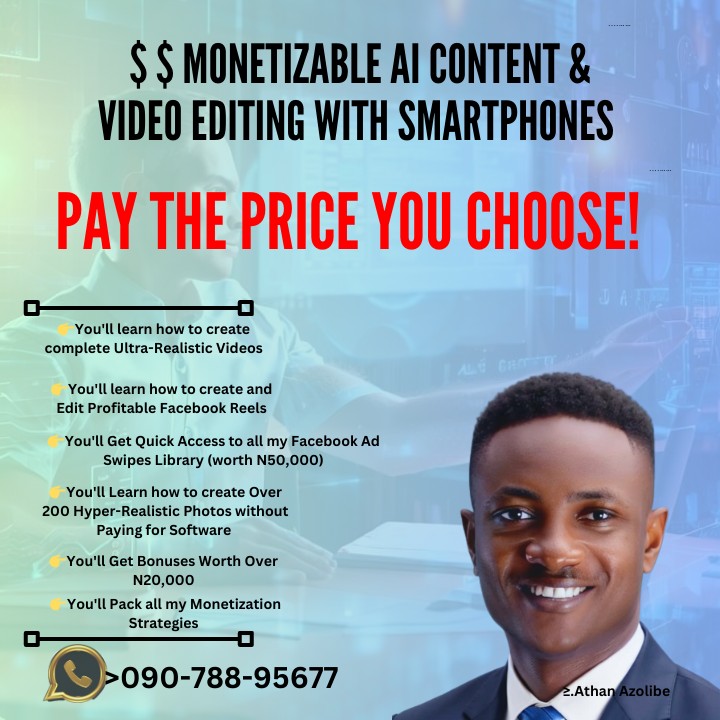 Buy $$$ Monetizable Ai content and Video Editing with Smartphone by ...