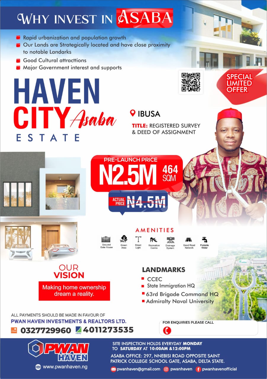 Buy Haven City Estate Ibusa Asaba by AUSTIN BLISS REALTY LTD on Selar