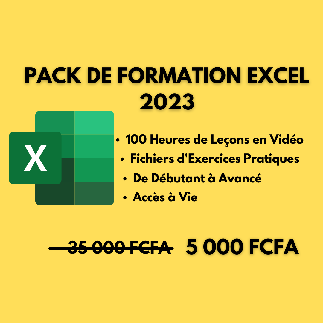 Buy LE SEUL PACK DE FORMATIONS SUR EXCEL EN 2023 DONT VOUS AUREZ BESOIN by Avatar Studio Academy ...