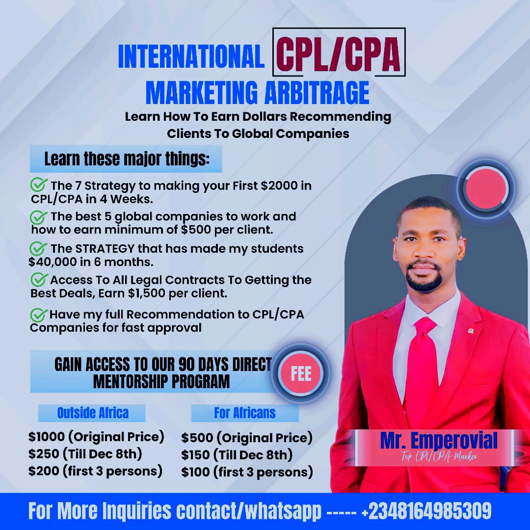 Buy International CPL/CPA Marketing Arbitrage: How To Earn Dollars ...