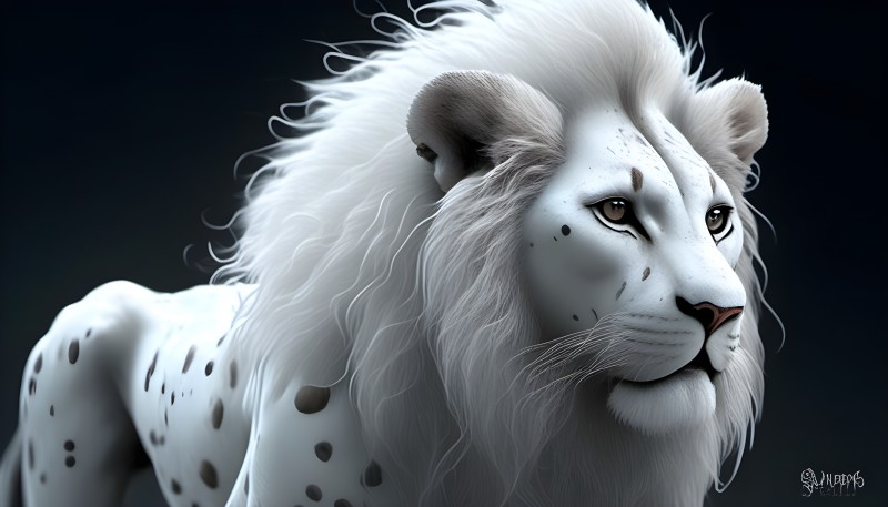 Buy White spot Lion by Bello Ola on Selar