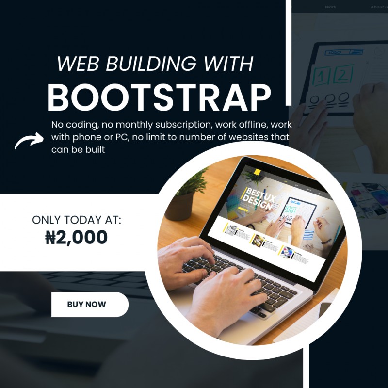 Buy Web Building With Bootstrap by Tolowodun Ben on Selar