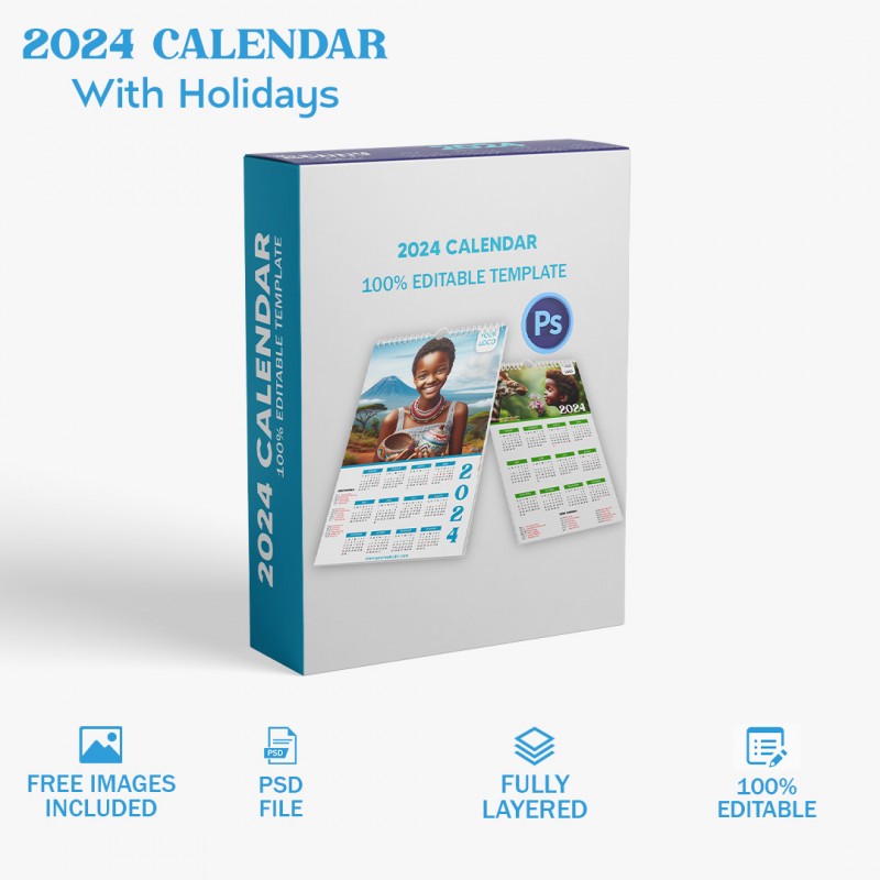 Buy 2024 Photo Calendar Template by Benny Katwiga on Selar
