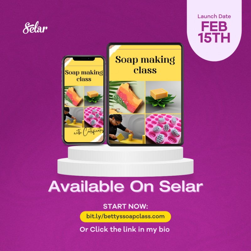 Buy Professional Handmade soap training course by Betty Bun on Selar