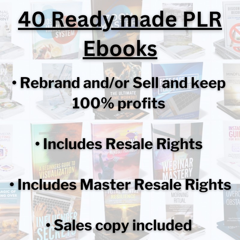 Buy 40 Ebooks PLR Bundle by PDF Vault on Selar