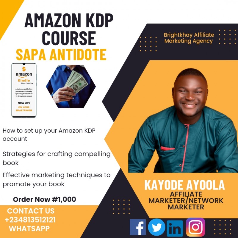 Buy Amazon Complete Course (Sapa Antidote) by Brightkhay Digital Global on Selar