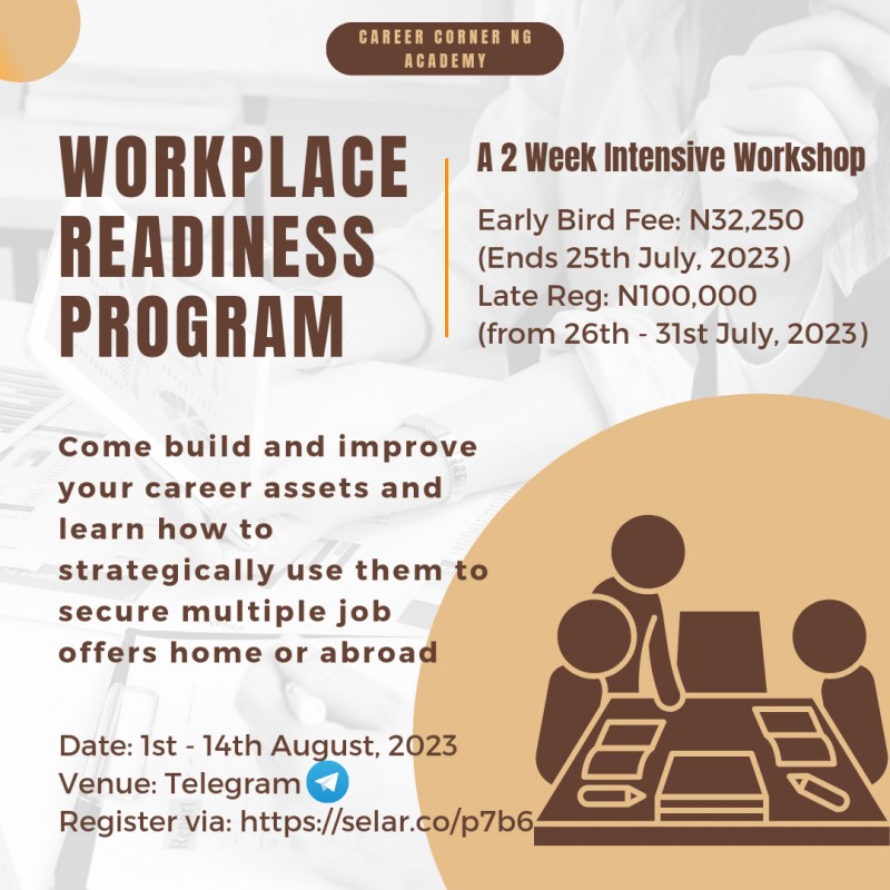Buy WORKPLACE READINESS PROGRAM by CAREER CORNER NG on Selar