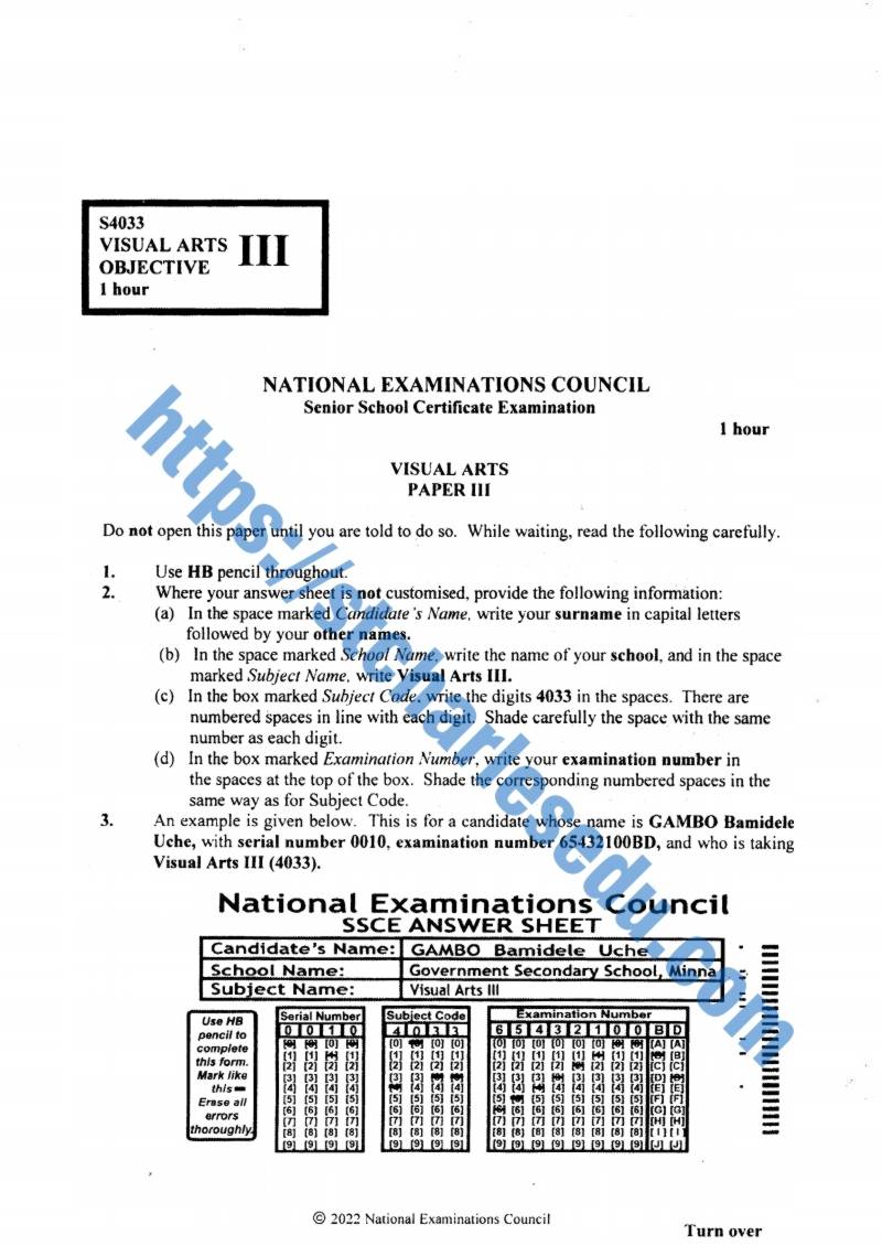 Buy NECO Visual Art Past Questions - Objective, Essay, Creative Design ...