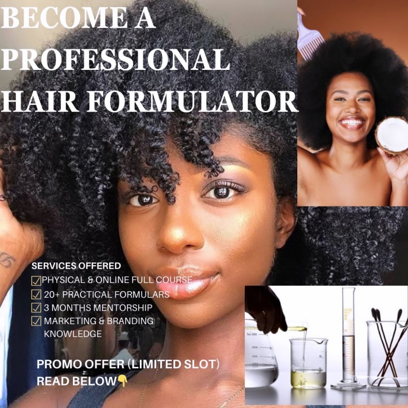 Buy Advanced hair Formulation Course(Class Room) by Chioma Johnson on Selar