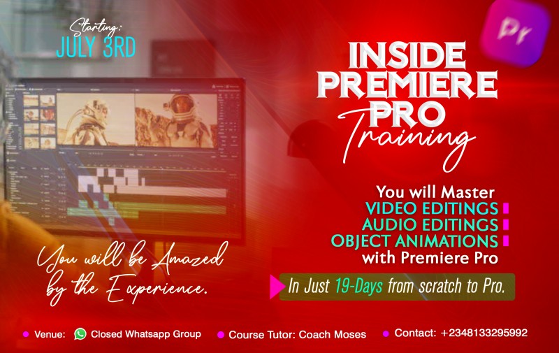 Buy INSIDE PREMIERE PRO training with Coache Moses (7000) by Coach ...