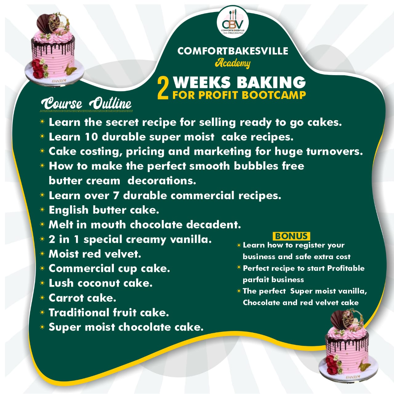 Buy BAKING FOR PROFIT BOOSTCOURSE by comfortBakesville Global Resources on Selar