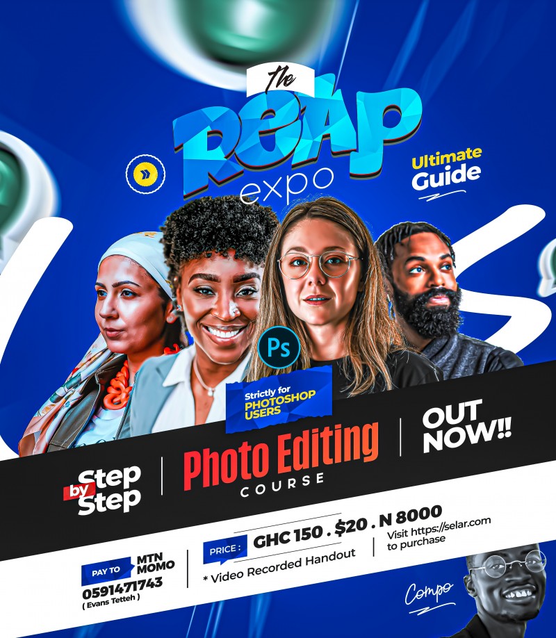 Buy The Reap Expo ( Photo Editing Course ) by Evans Tetteh on Selar