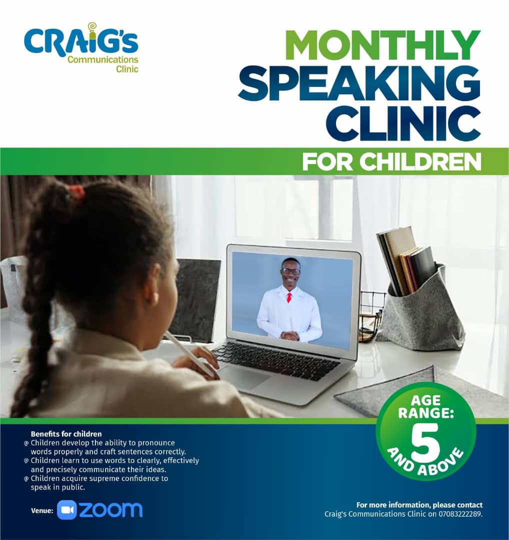Subscribe MONTHLY SPEAKING CLINIC FOR CHILDREN by Craig's ...