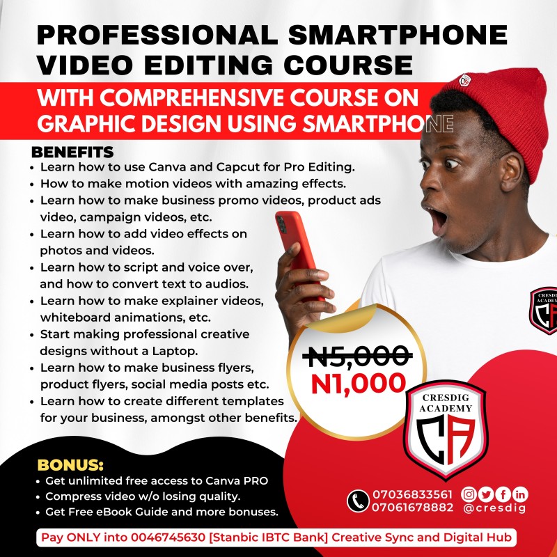 Buy Professional Smartphone Video Editing and Graphic Design by Aremu ...