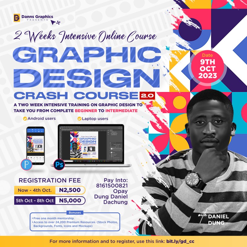 Get Graphic Design Crash Course by Danns Graphics on Selar