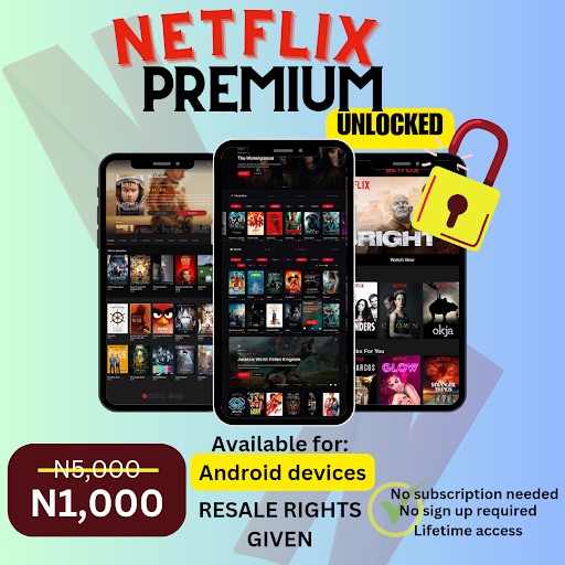 Buy NETFLIX PREMIUM UNLOCK by D'Essence Academy on Selar