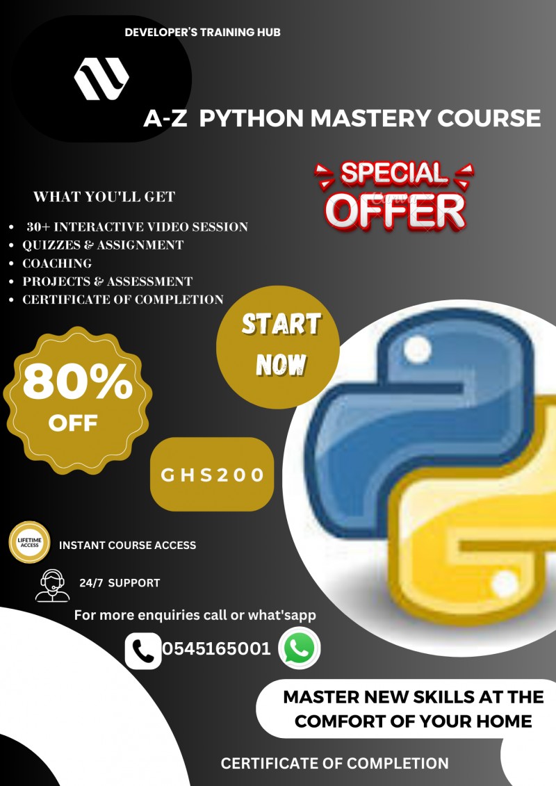 Buy Python Developement by Developer's Training Hub on Selar