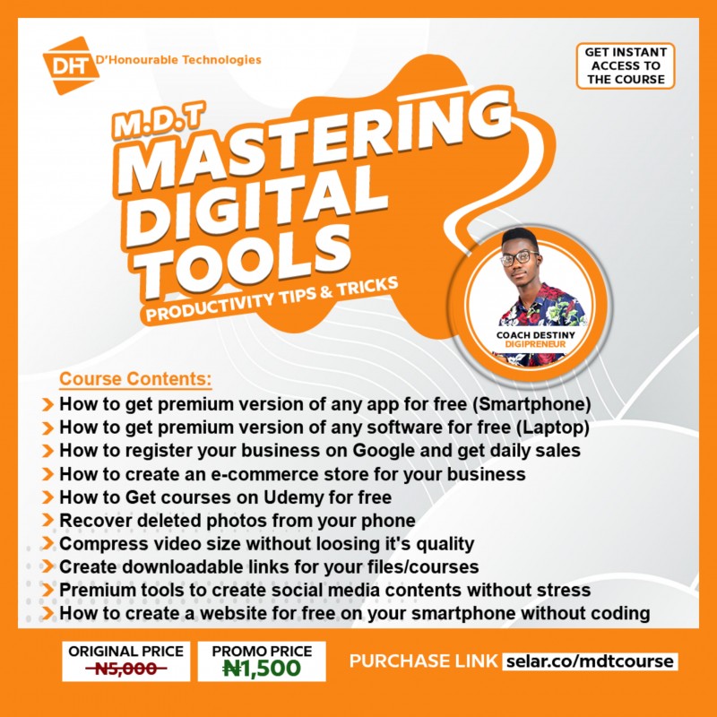 Buy Mastering Digital Tools by D'Honourable Technologies on Selar