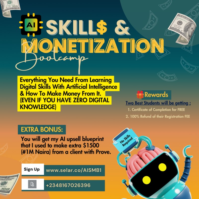 Buy AI SKILLS & MONETIZATION BOOTCAMP (AISMB) by Diggitech AAA on Selar